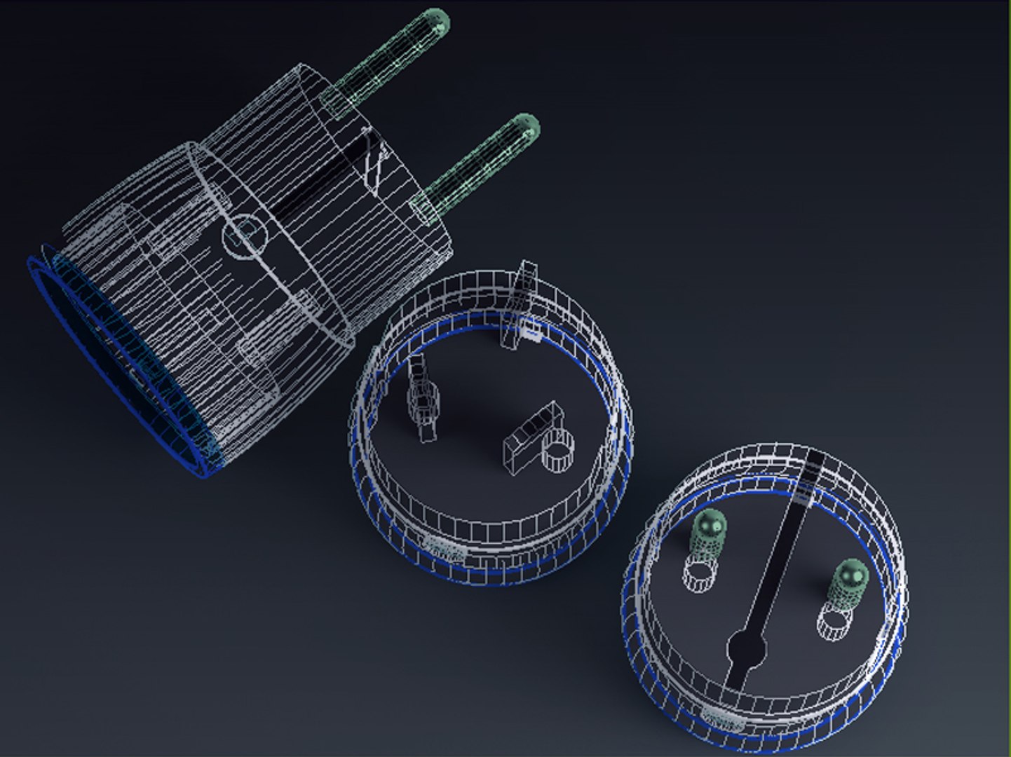 3d plug adaptor model