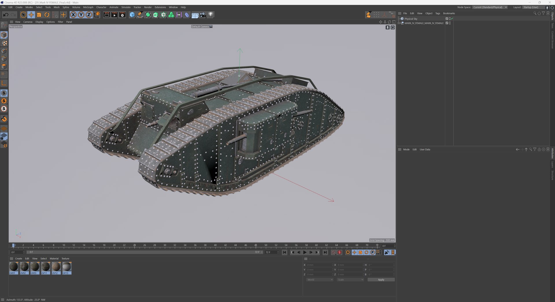 3D Mark IV Female Tank - TurboSquid 2241556
