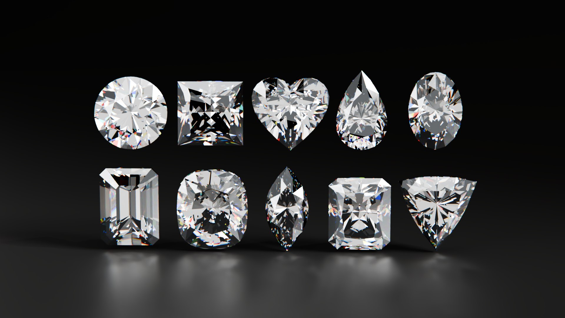 3D Diamond Cut Collection 3D Model - TurboSquid 2397806