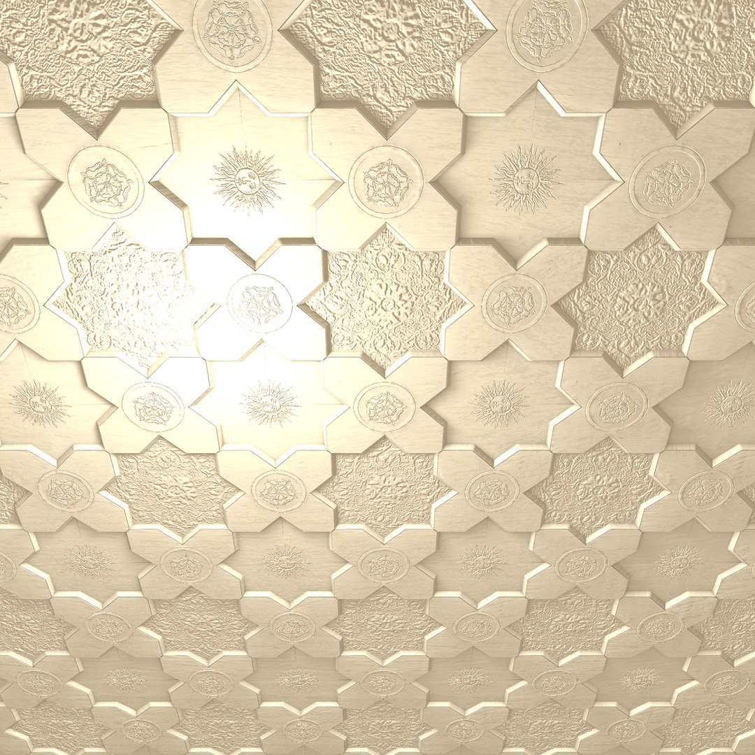 3d Model 3 Tileable Renaissance Ceiling