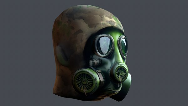 Gas mask protection futuristic isolated equipment 3D model - TurboSquid ...