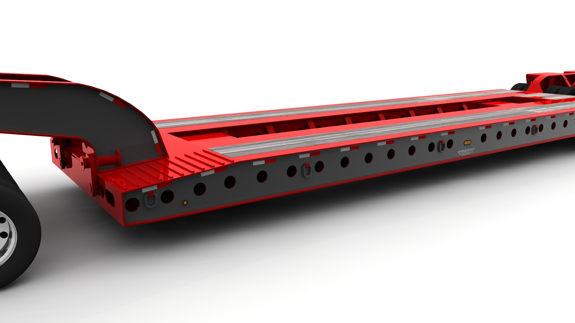 3D Cozad 80-85 Ton 9-Axle Stretch Deck Booster Trailer - TurboSquid 2083051