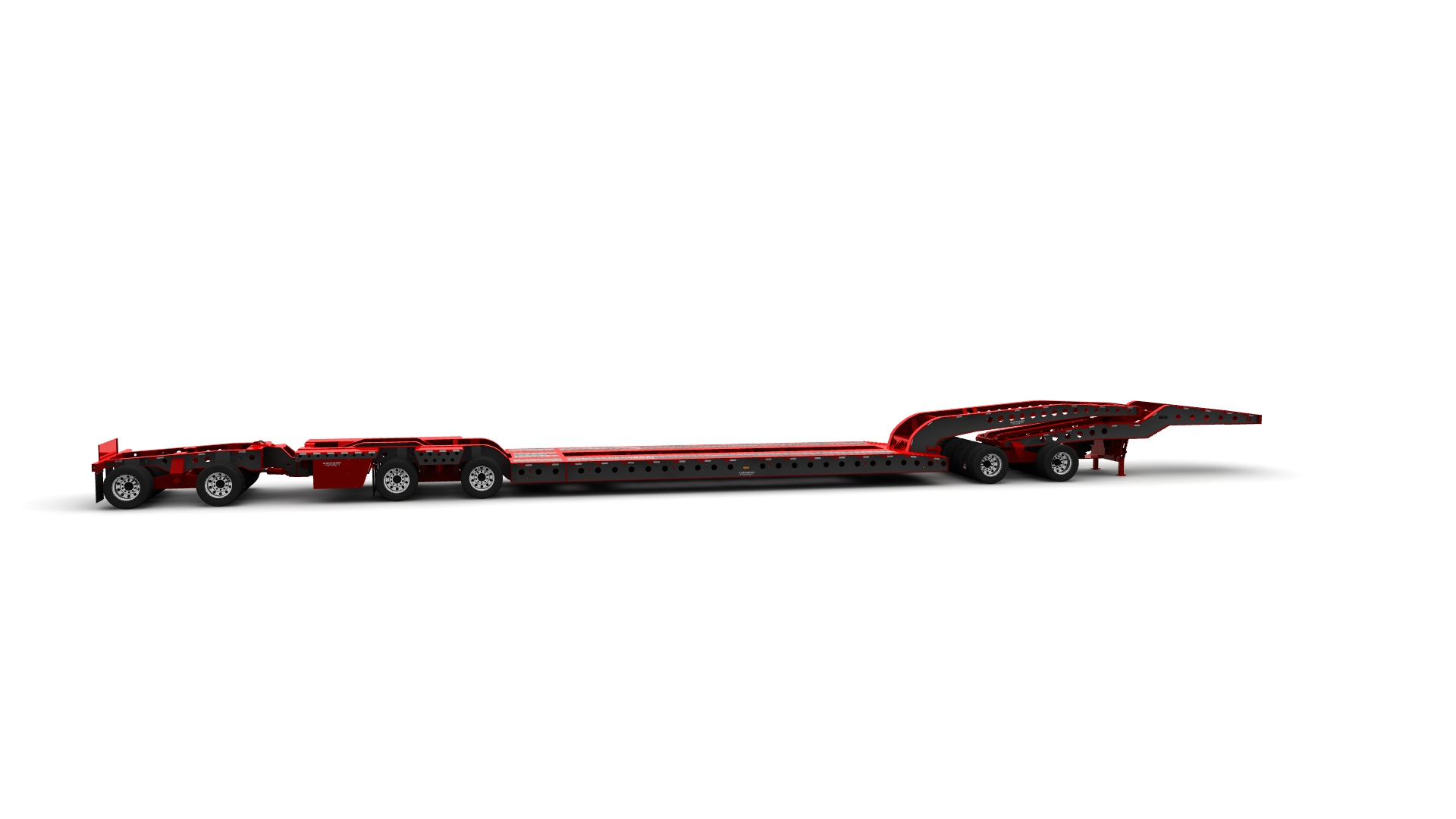 3D Cozad 80-85 Ton 9-Axle Stretch Deck Booster Trailer - TurboSquid 2083051