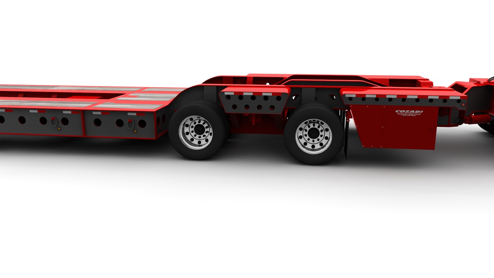 3D Cozad 80-85 Ton 9-Axle Stretch Deck Booster Trailer - TurboSquid 2083051