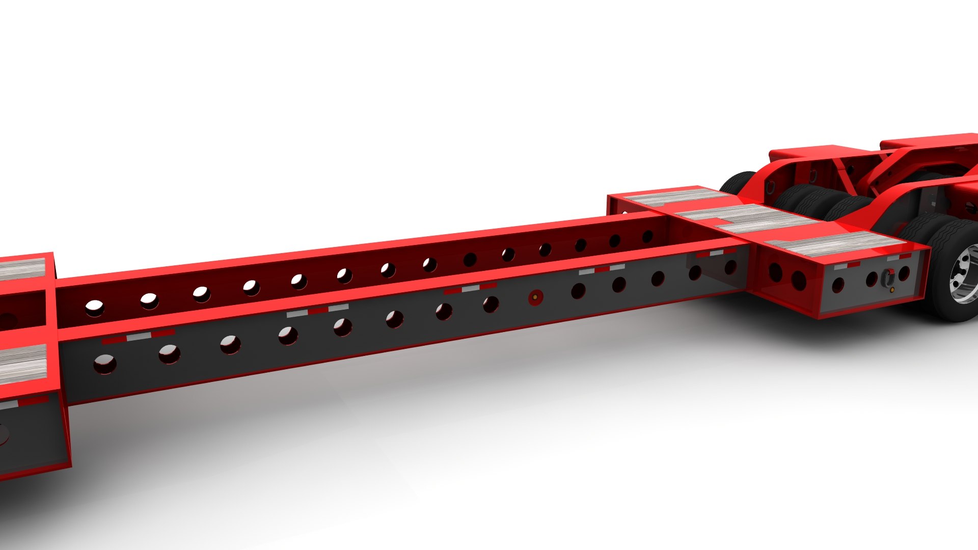 3D Cozad 80-85 Ton 9-Axle Stretch Deck Booster Trailer - TurboSquid 2083051