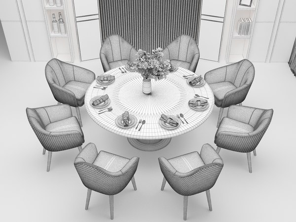 3D Dining Room - 067 model - TurboSquid 1976977