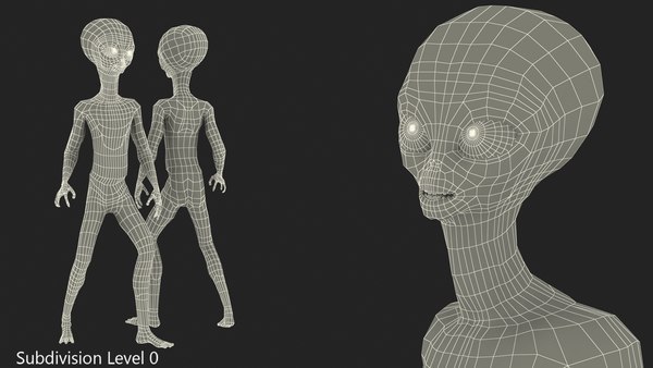 modelo 3d Space Alien preparado para Maya - TurboSquid 1605458