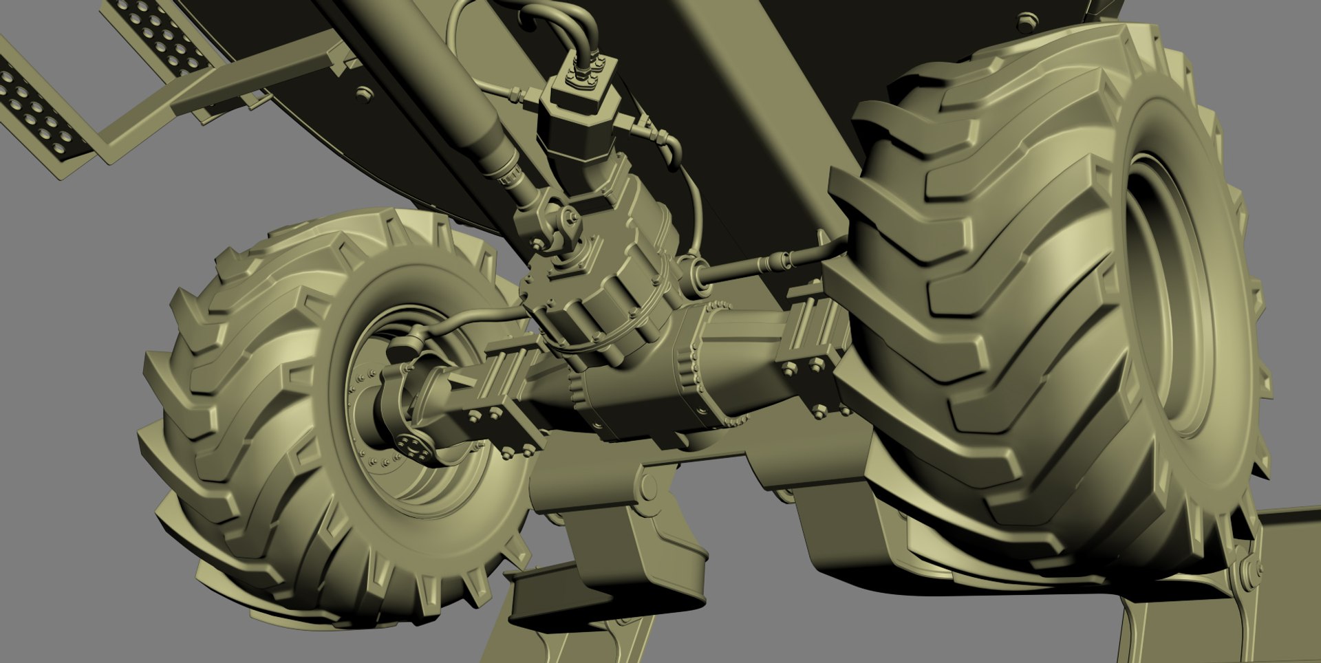 3D Wheeled Mini Excavator Generic - TurboSquid 2041646