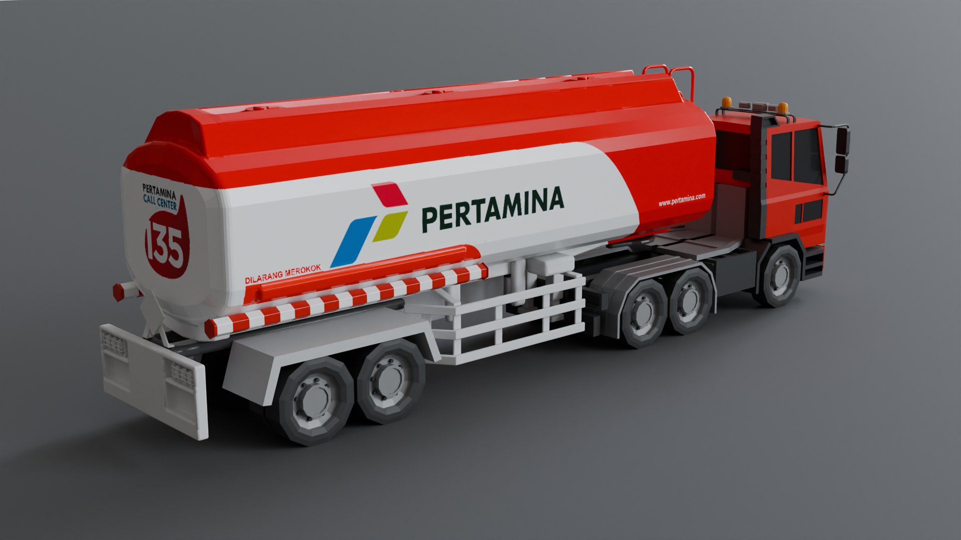 Indonesia Pertamina Petrol Tanker Car 070518 3D Model - TurboSquid 2226011