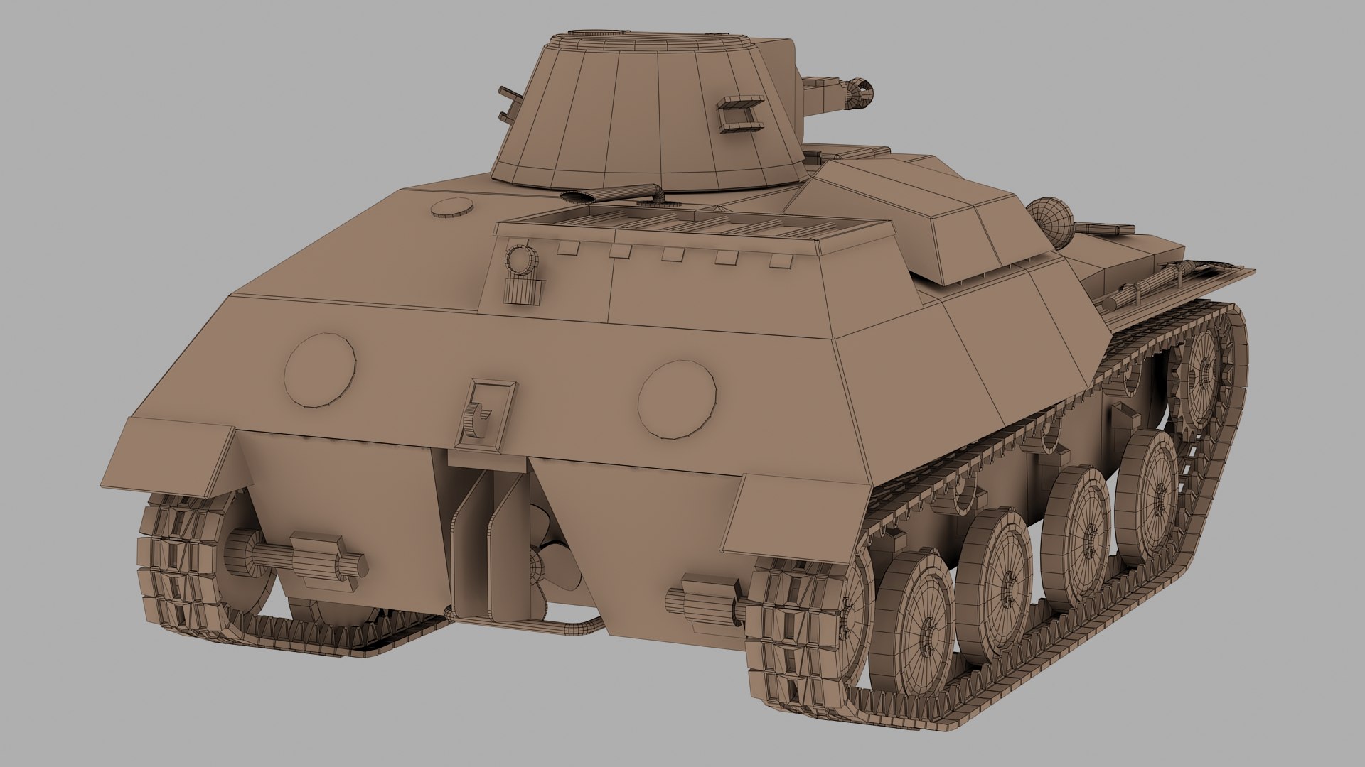 3D Ww2 Amphibious T40 Tank Track Model - TurboSquid 1632797