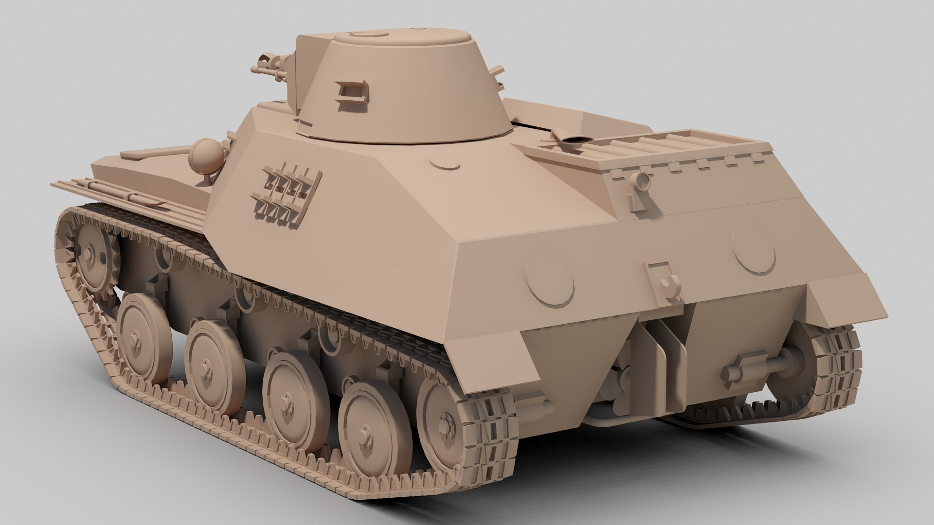 3D Ww2 Amphibious T40 Tank Track Model - TurboSquid 1632797