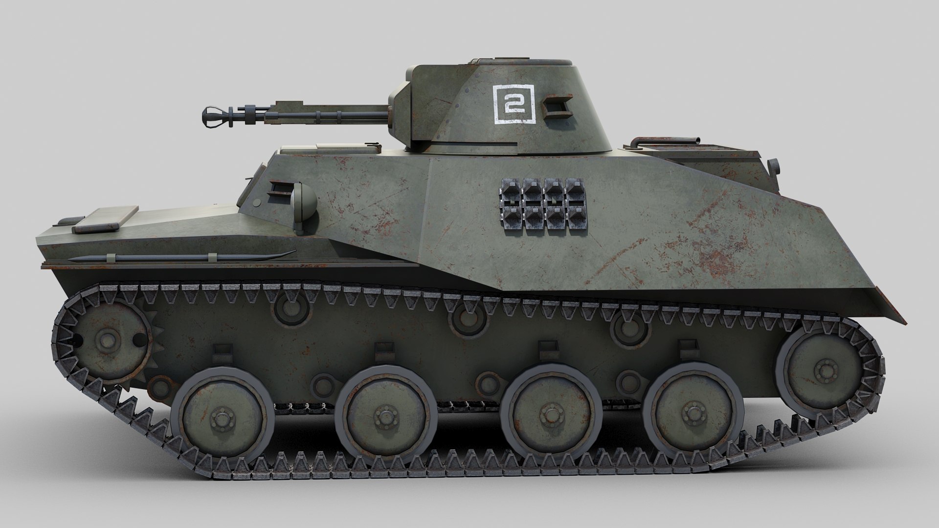 3D Ww2 Amphibious T40 Tank Track Model - TurboSquid 1632797