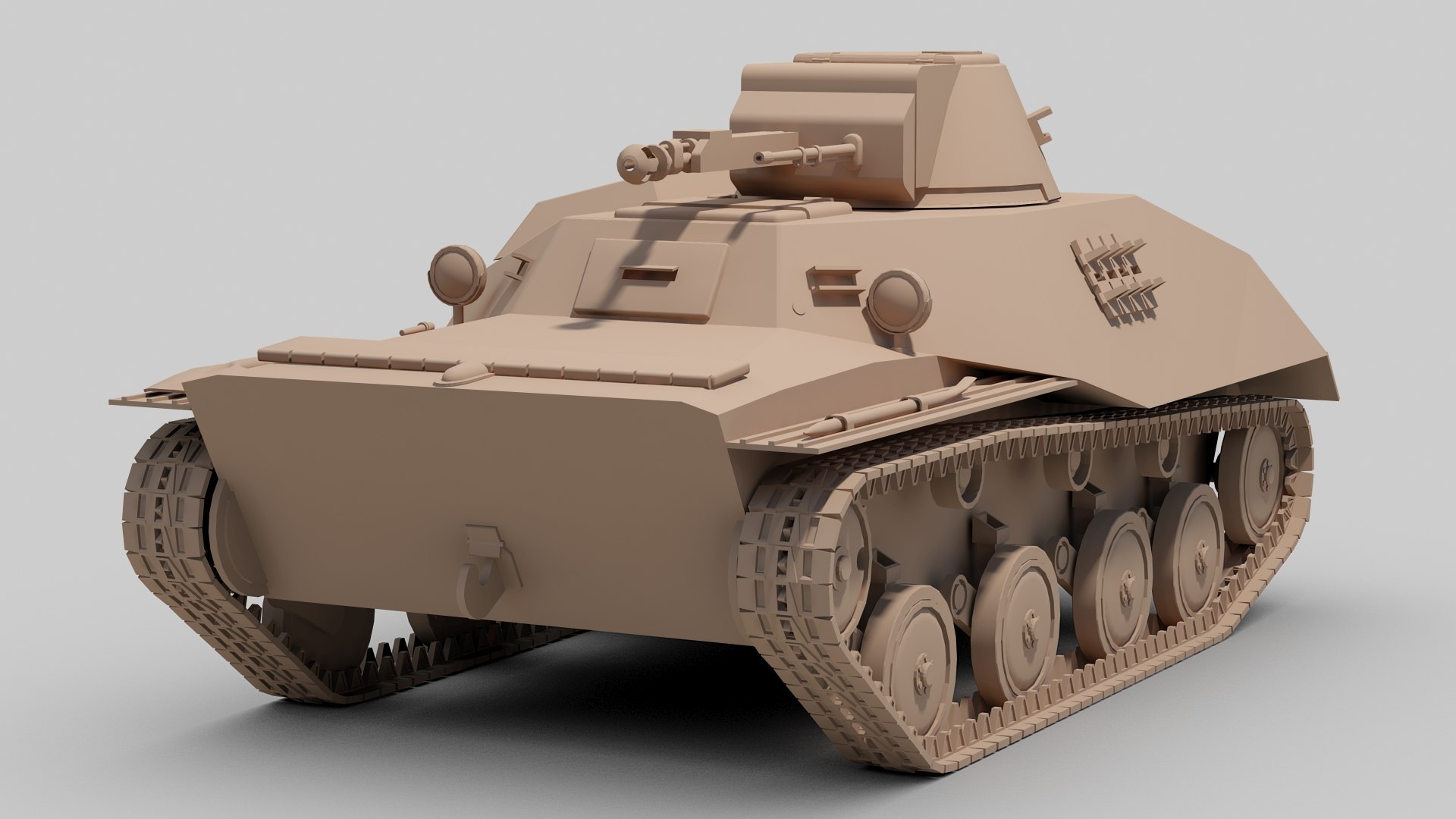 3D Ww2 Amphibious T40 Tank Track Model - TurboSquid 1632797