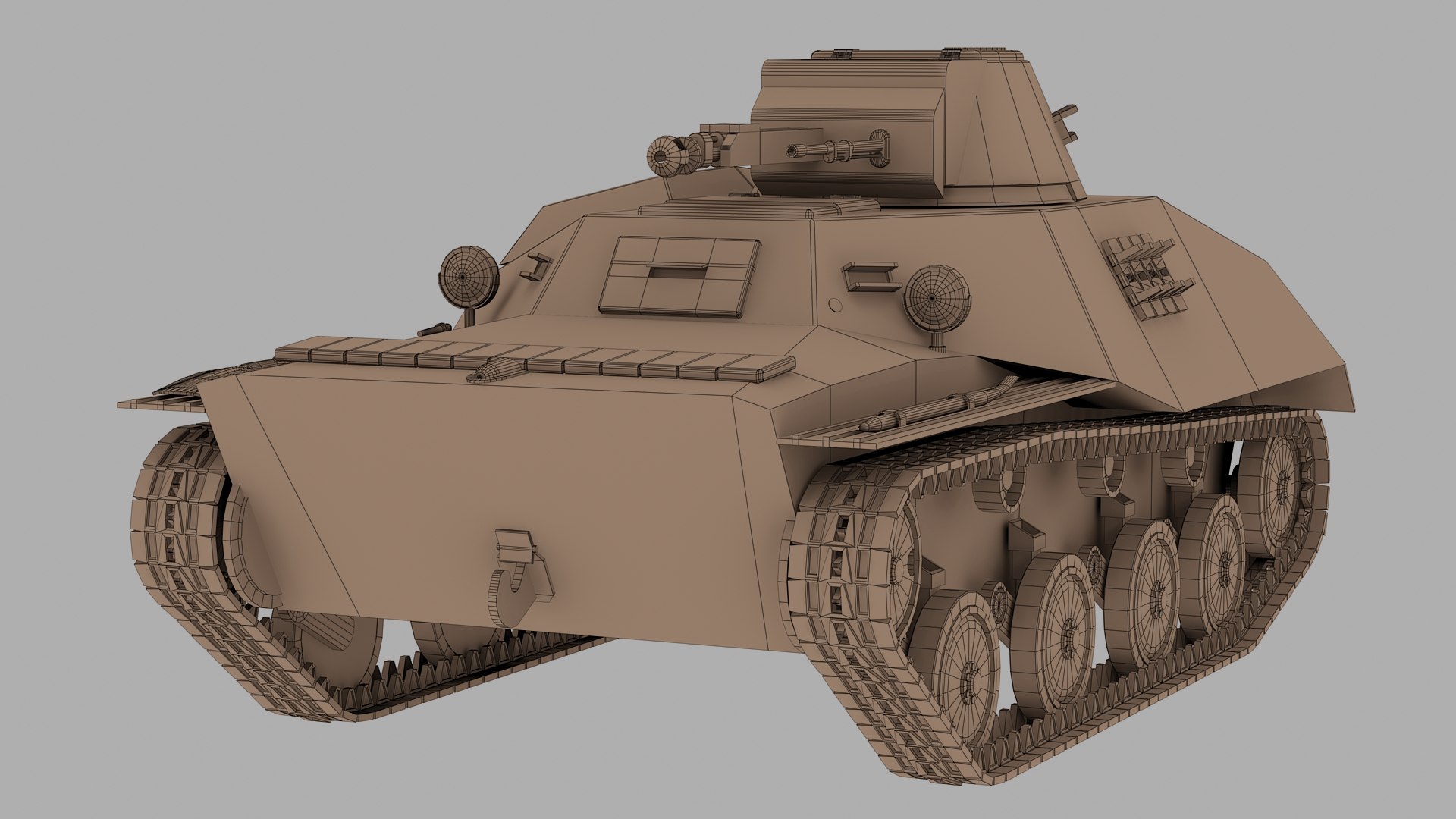 3D Ww2 Amphibious T40 Tank Track Model - TurboSquid 1632797