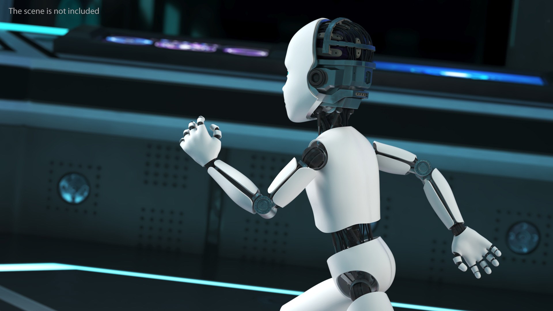 3D Cyborg Baby In Running Pose Model - TurboSquid 2378288