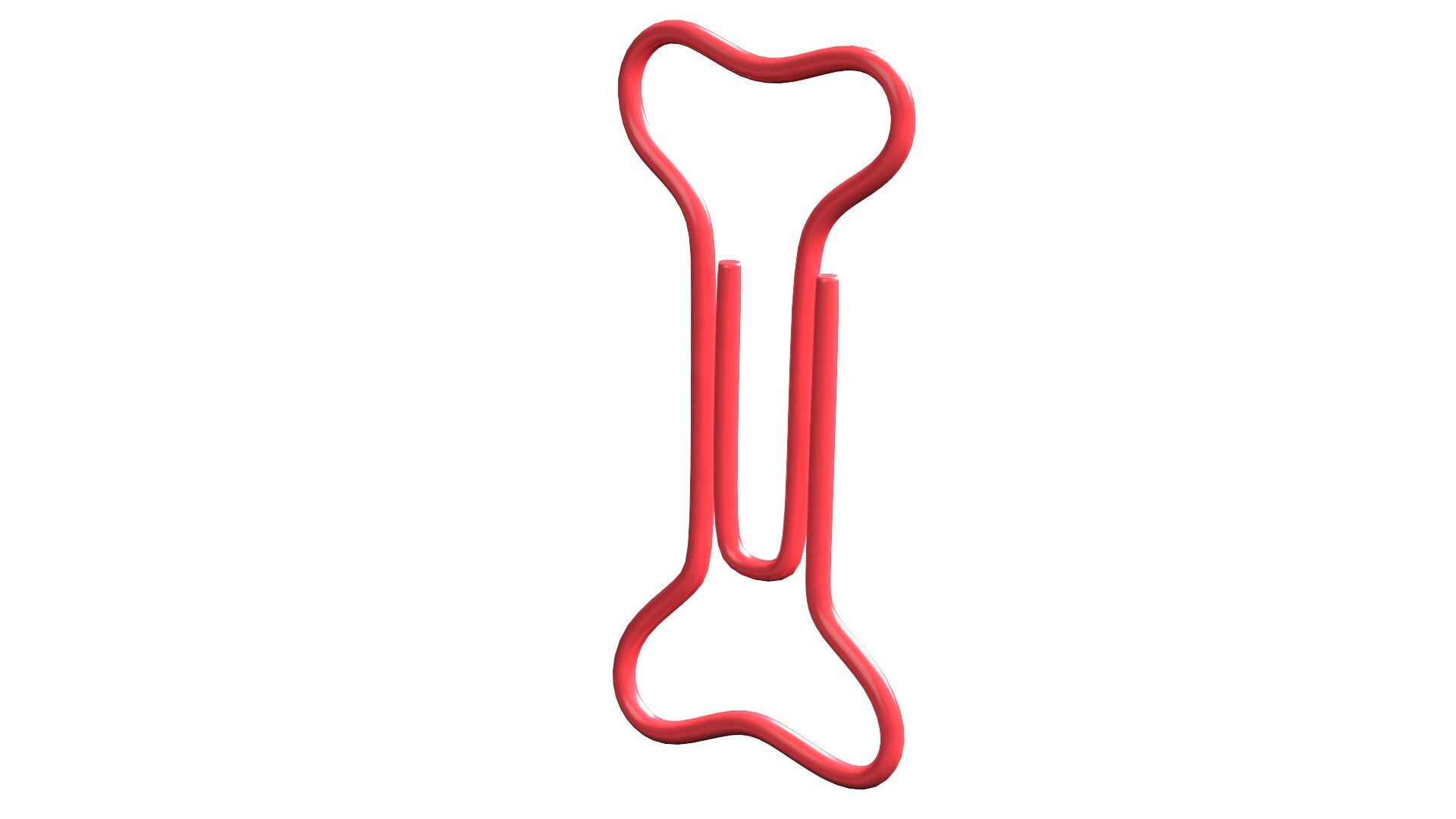 3D Bone Shaped Paper Clip Model - TurboSquid 2193875