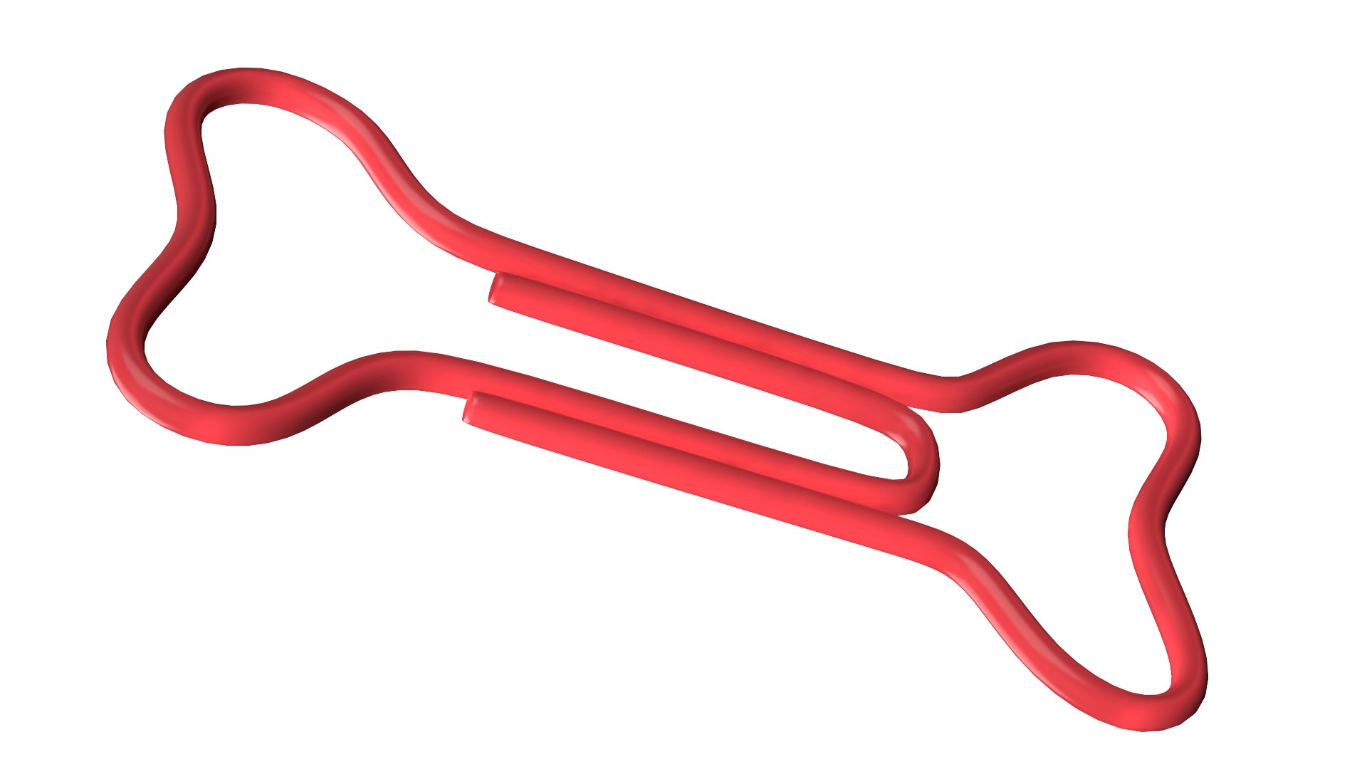 3D Bone Shaped Paper Clip Model - TurboSquid 2193875