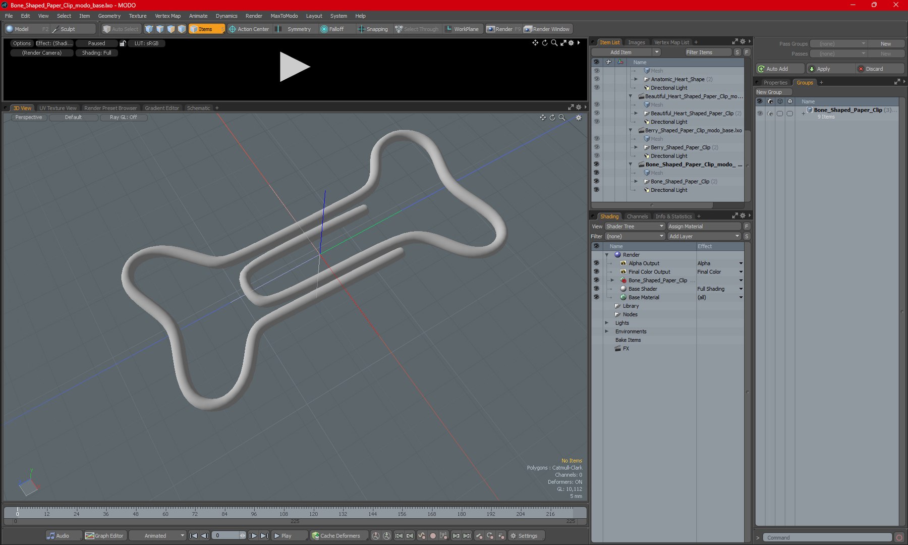 3D Bone Shaped Paper Clip Model - TurboSquid 2193875