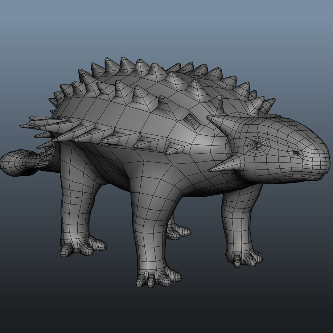 rigged ankylosaurus 3d model