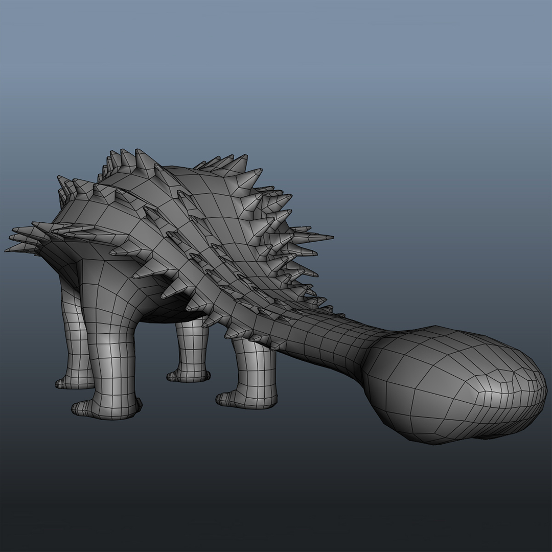 rigged ankylosaurus 3d model