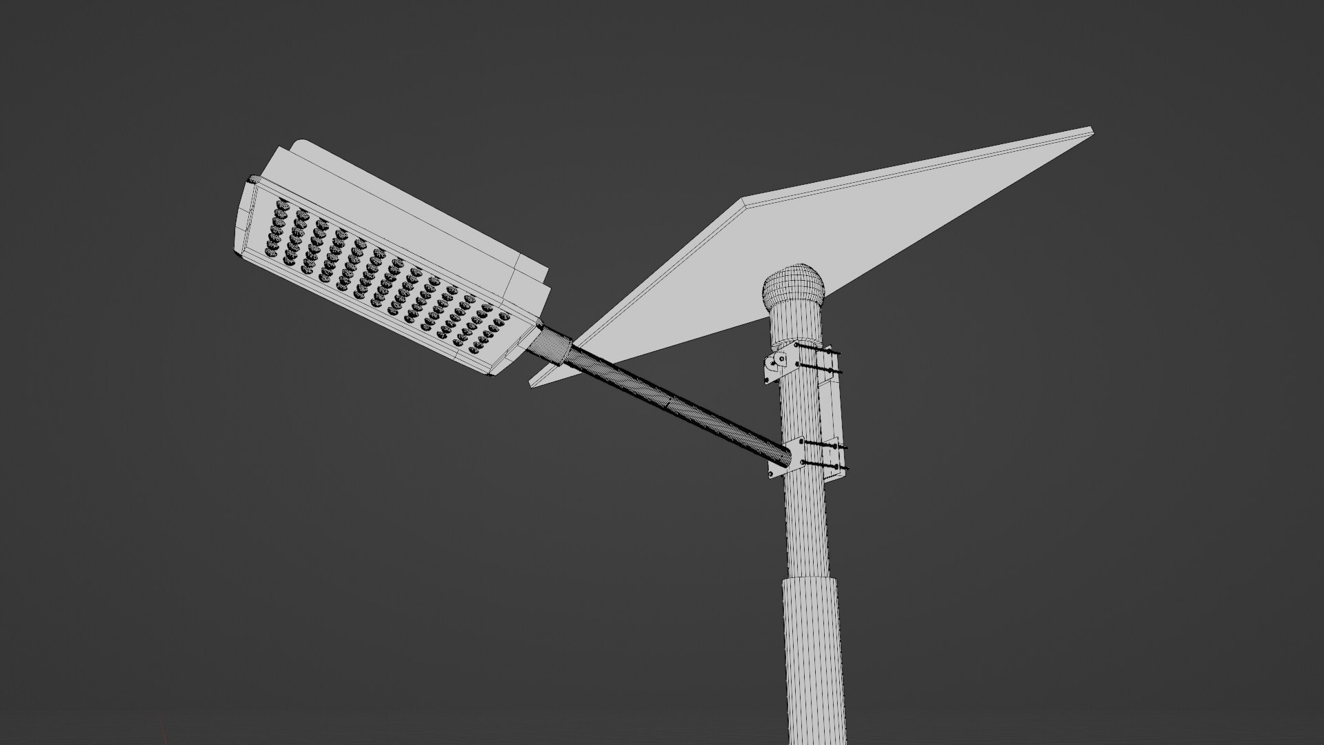 Realistic Solar Street Lamp 3D Asset Model - TurboSquid 2271737