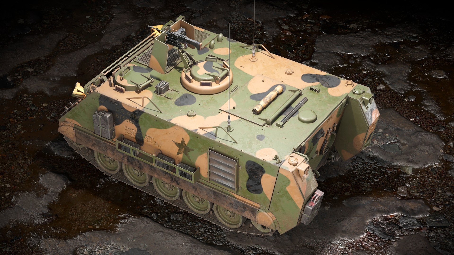 3D Armoured Personnel Carrier M113A3 PBR - TurboSquid 2279511