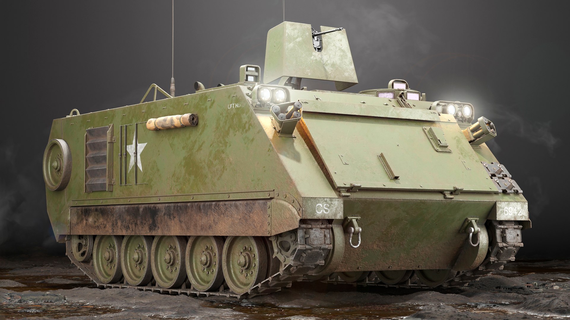 3D Armoured Personnel Carrier M113A3 PBR - TurboSquid 2279511