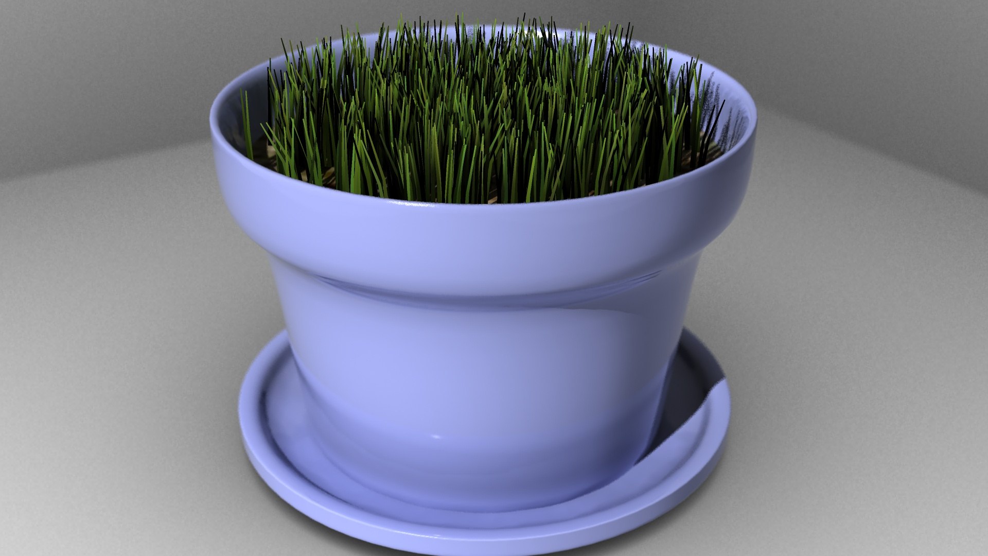 Free Planting Pot Grass 3d Model