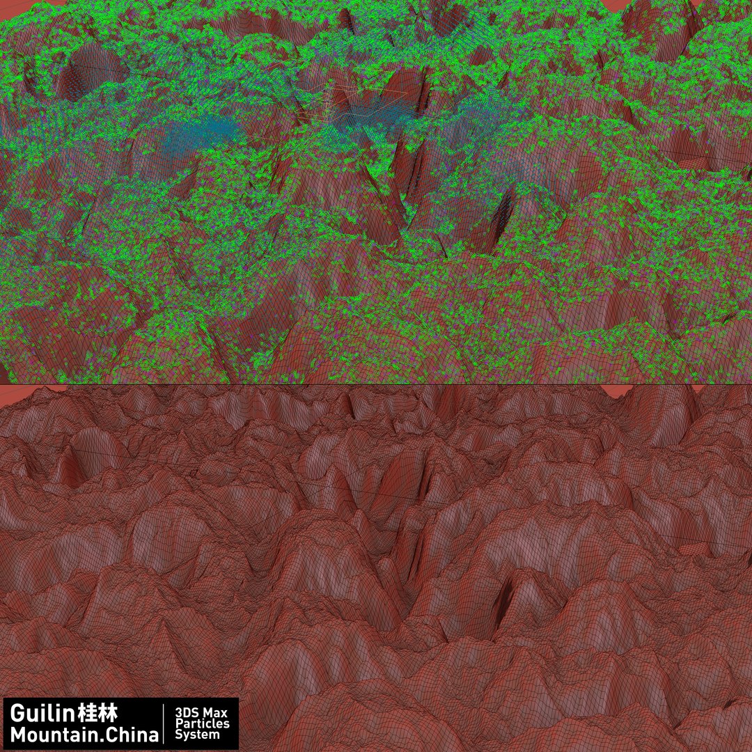 3D Trees Particles Systems Mountain Model - TurboSquid 1249489