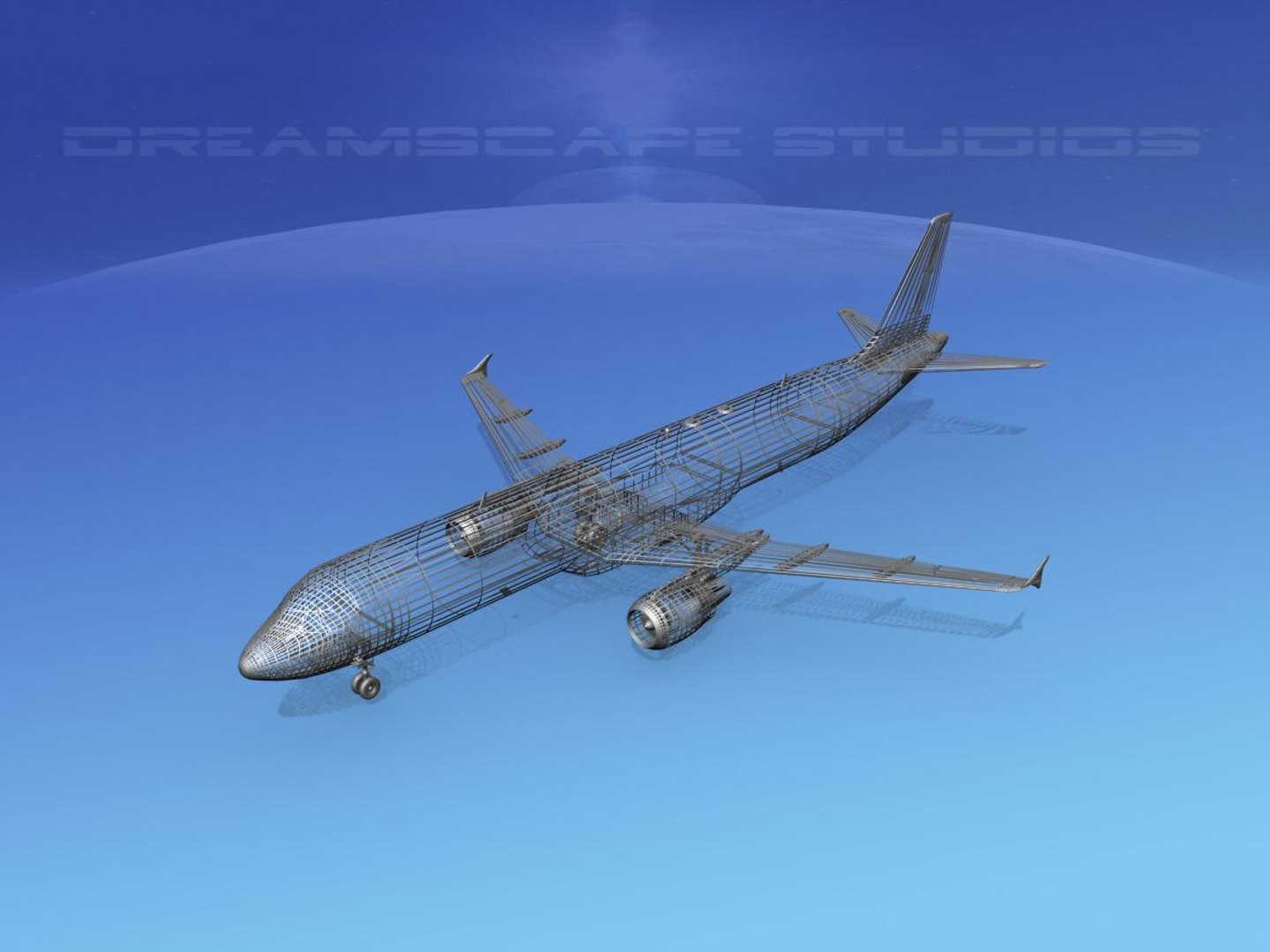 scale airbus 3d model