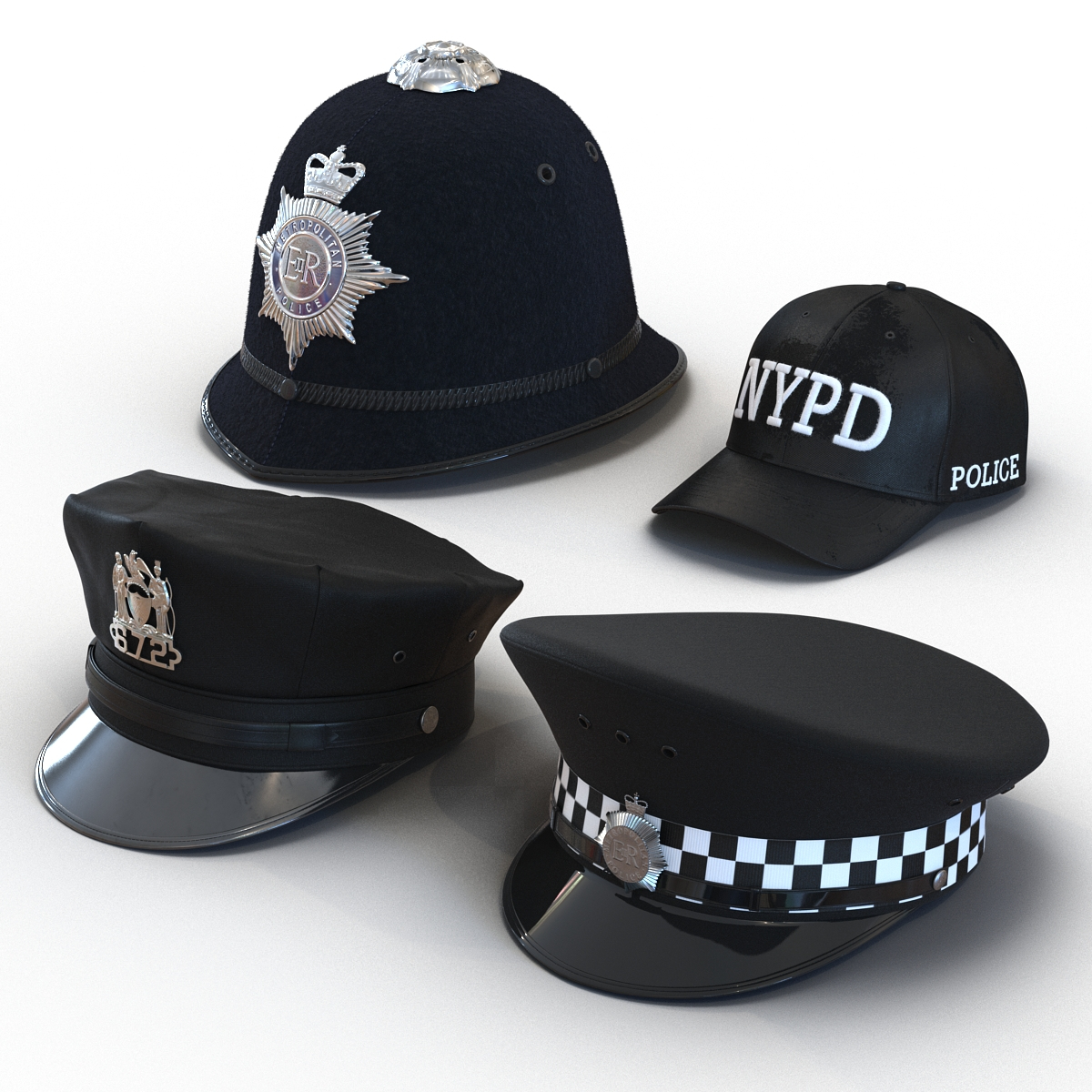 3ds police hats 2
