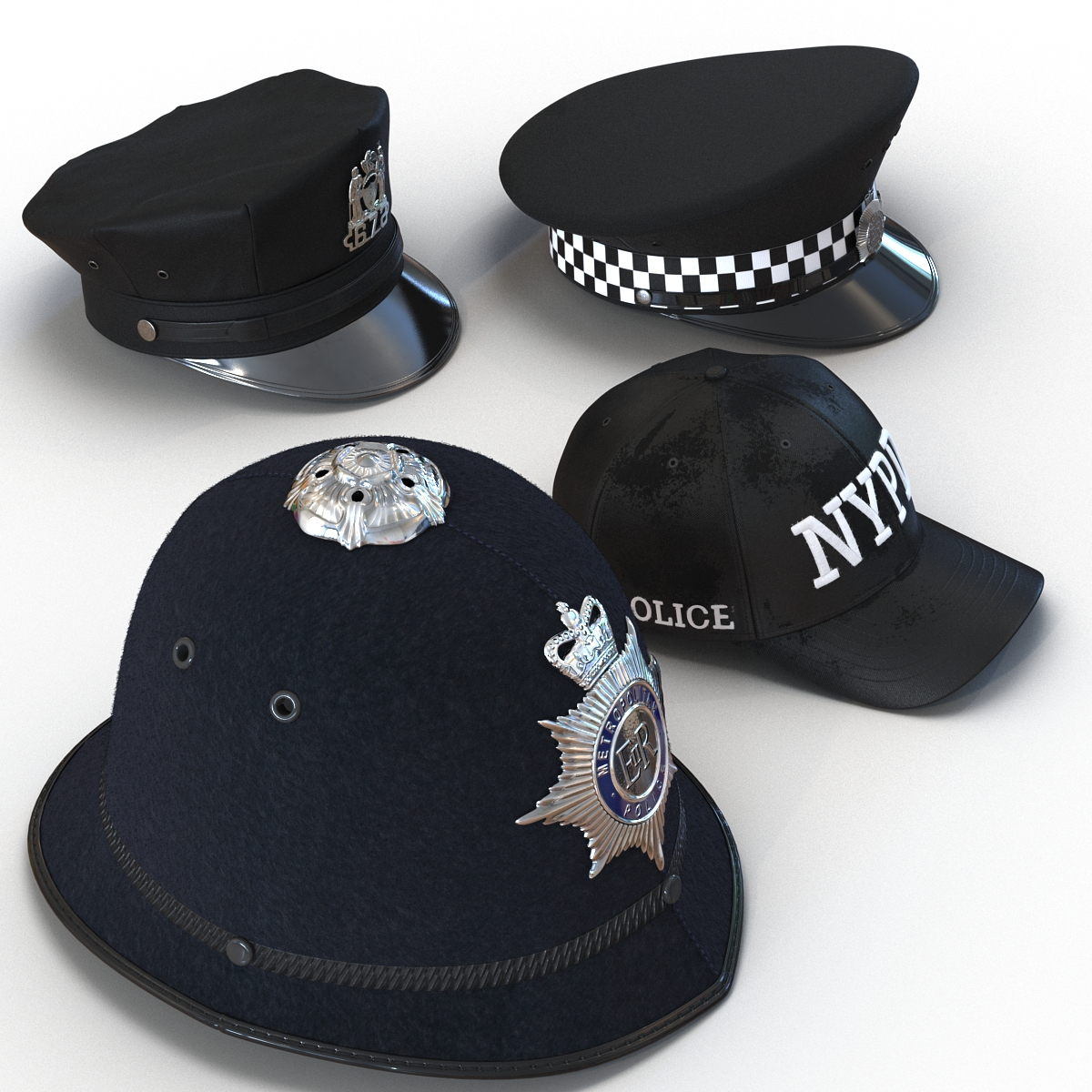 3ds police hats 2
