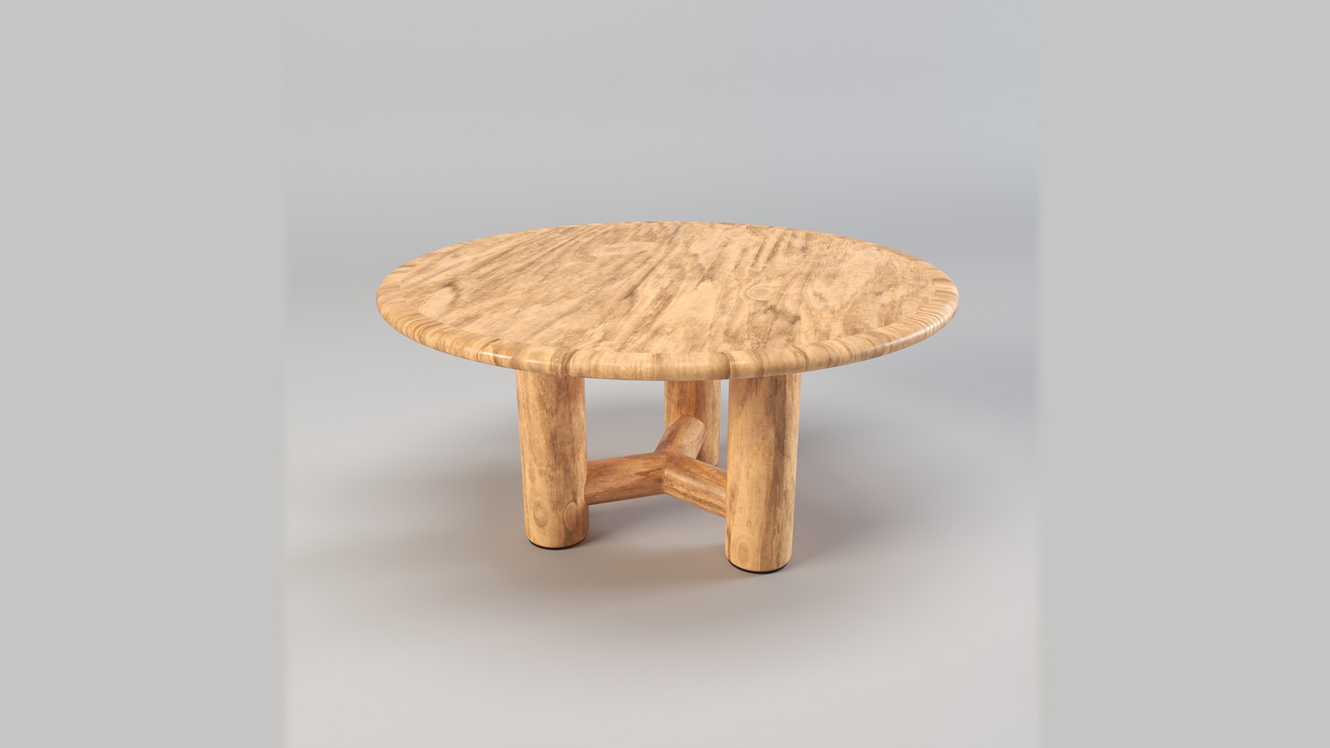 Rustic Round Wooden Table 3d Model 3D Model - TurboSquid 2367175