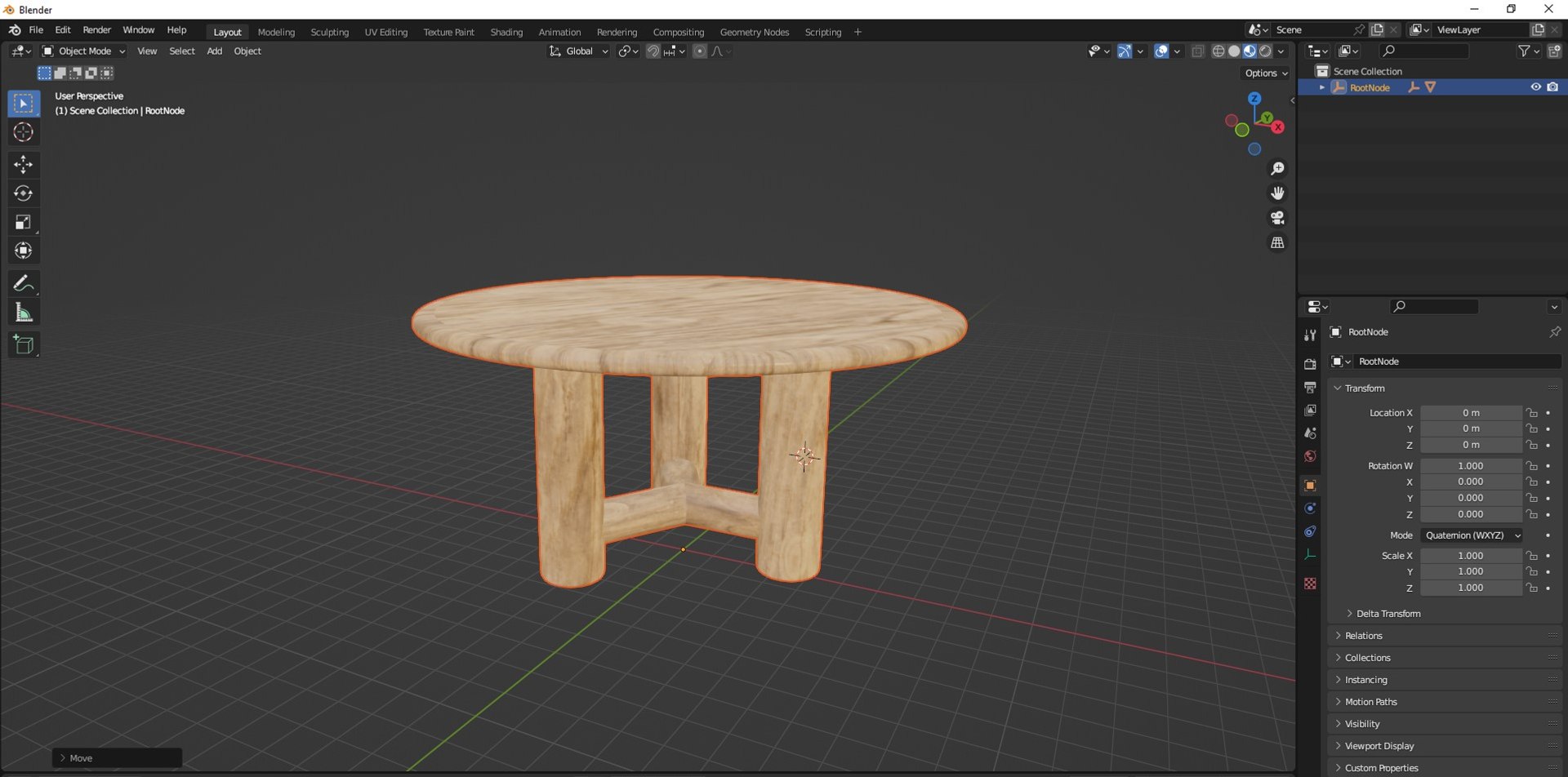 Rustic Round Wooden Table 3d Model 3D Model - TurboSquid 2367175