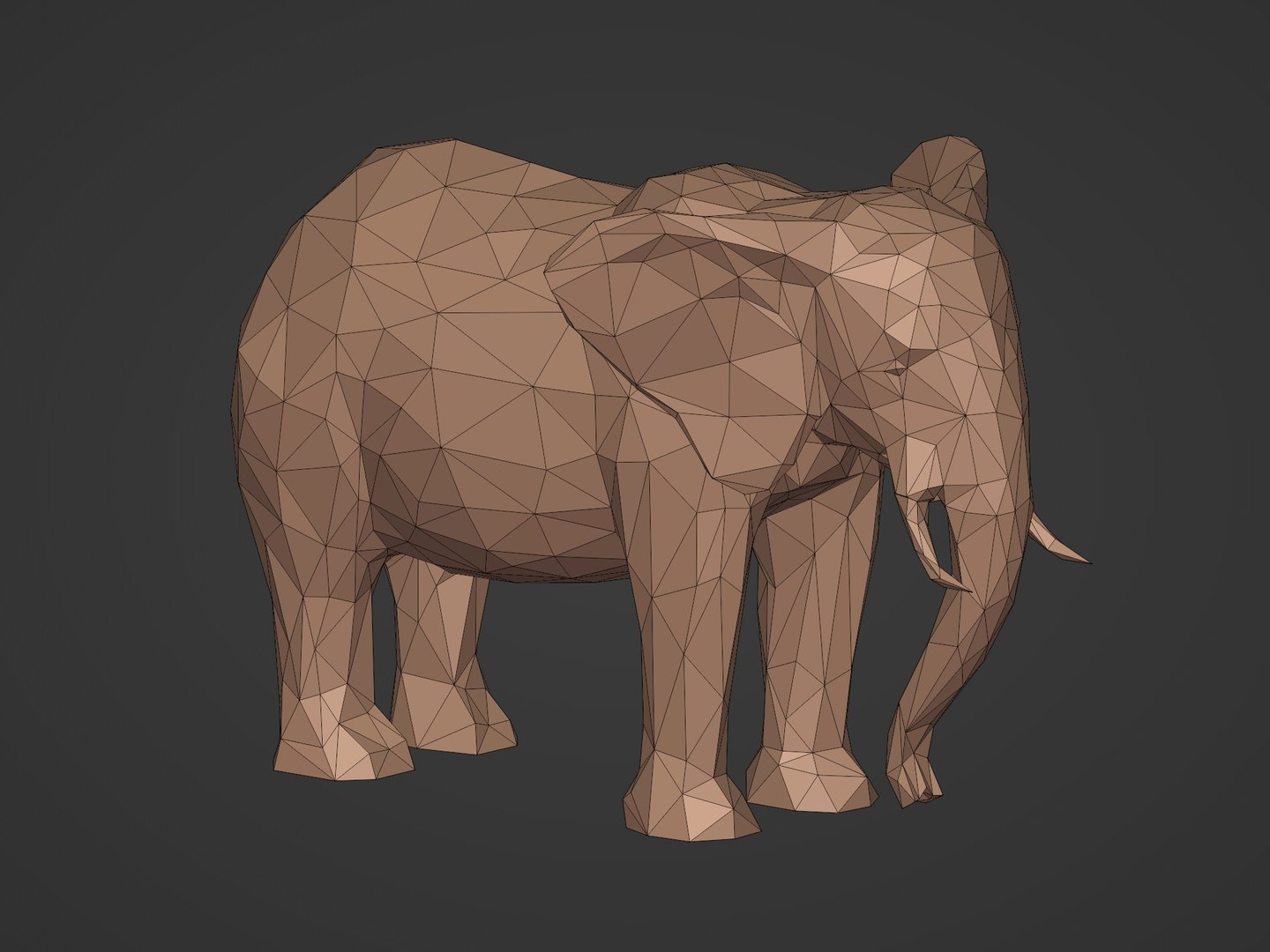 Low Poly Elephant 3D Model - TurboSquid 2008361