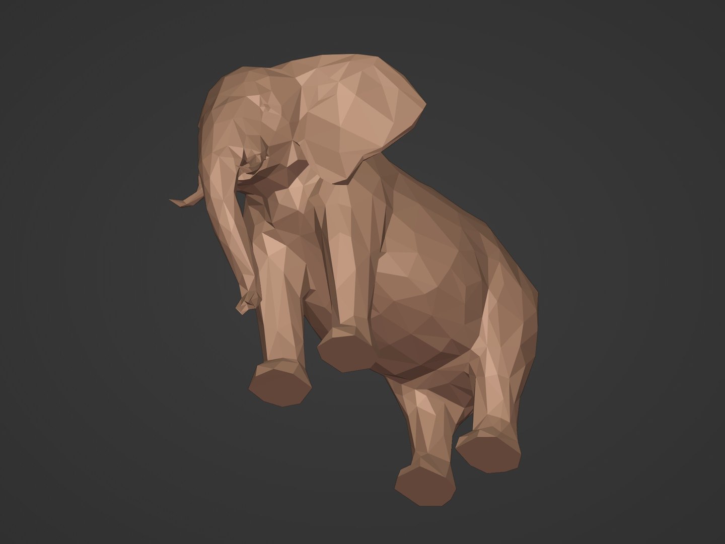 Low Poly Elephant 3D Model - TurboSquid 2008361