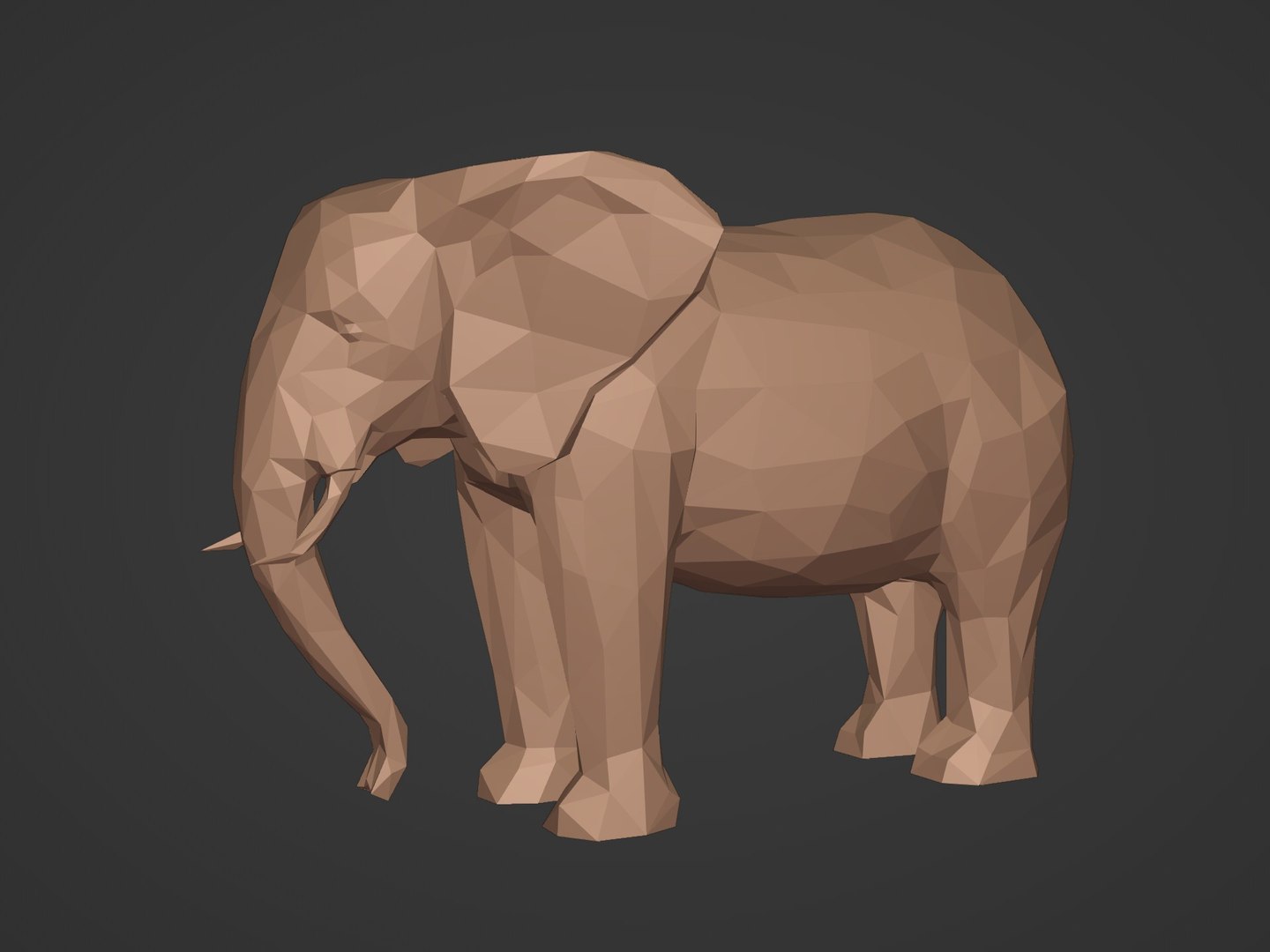 Low Poly Elephant 3D Model - TurboSquid 2008361