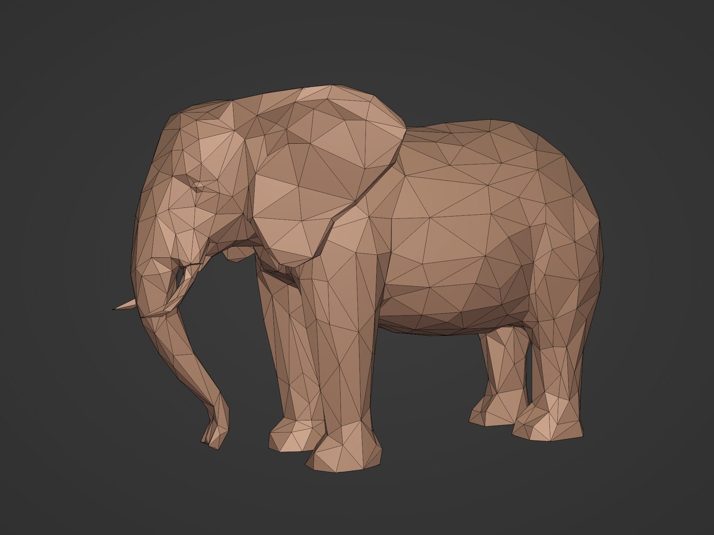 Low Poly Elephant 3D Model - TurboSquid 2008361