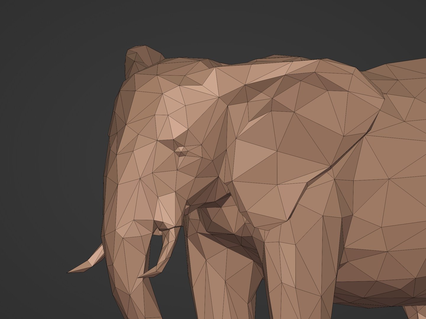 Low Poly Elephant 3D Model - TurboSquid 2008361