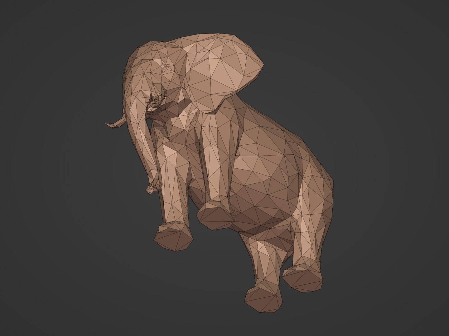 Low Poly Elephant 3D Model - TurboSquid 2008361