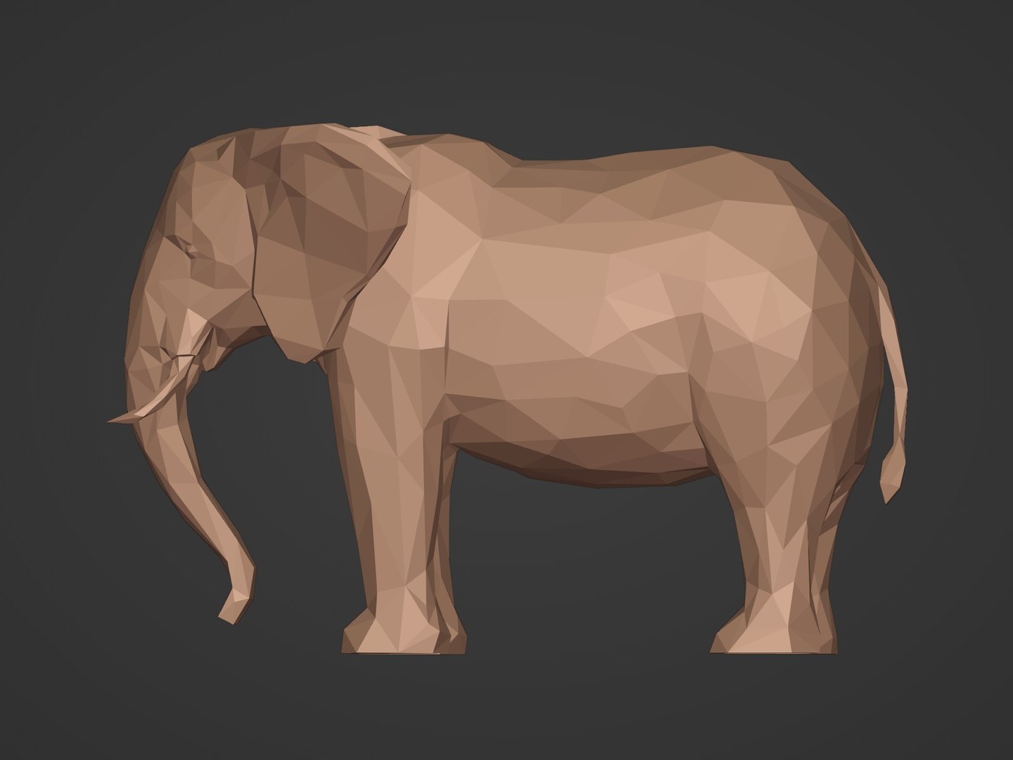 Low Poly Elephant 3D Model - TurboSquid 2008361