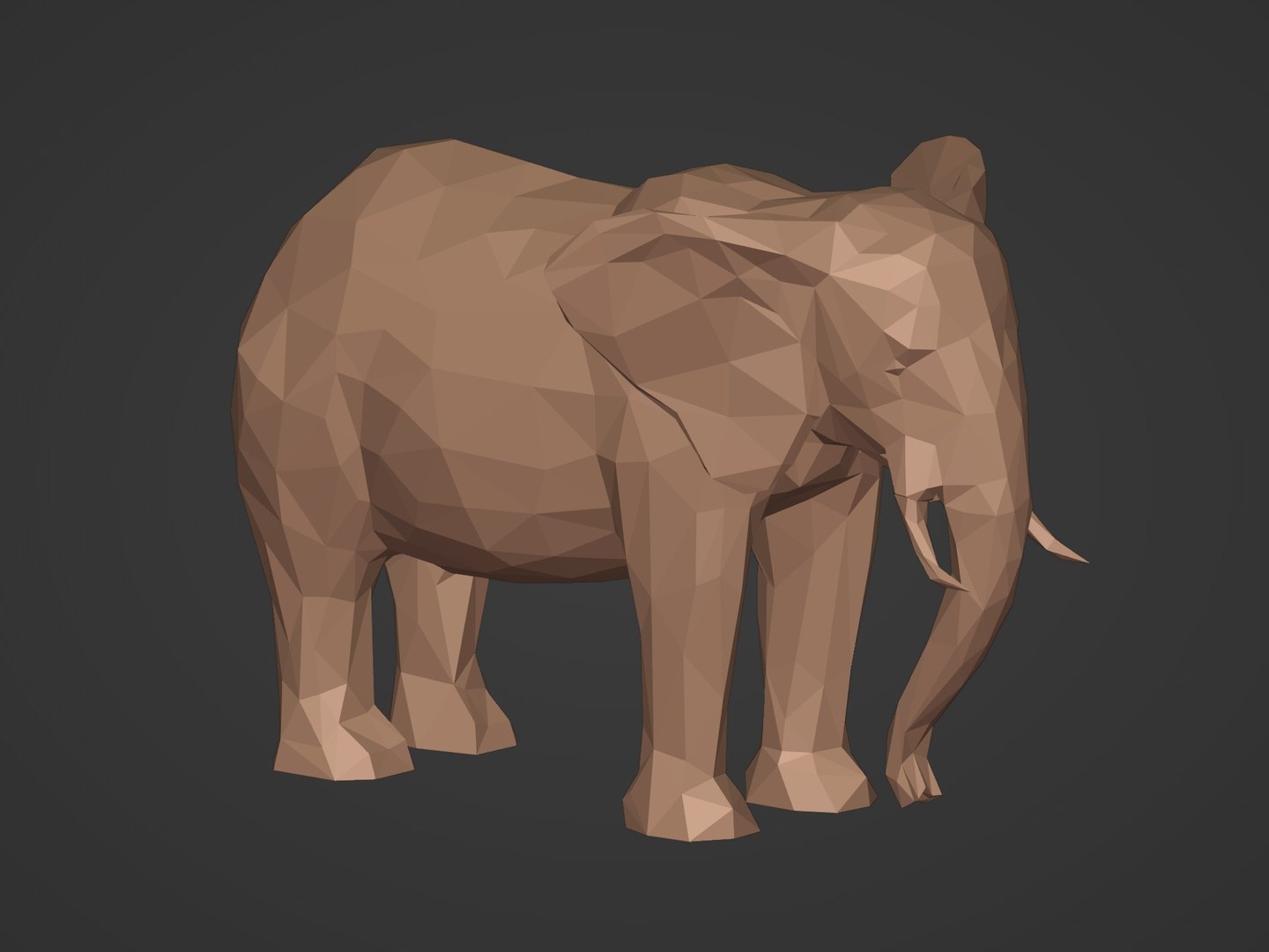 Low Poly Elephant 3D Model - TurboSquid 2008361