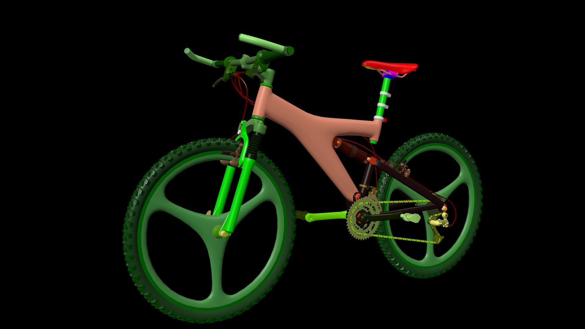 3D Model Mountain Bike - TurboSquid 2087292