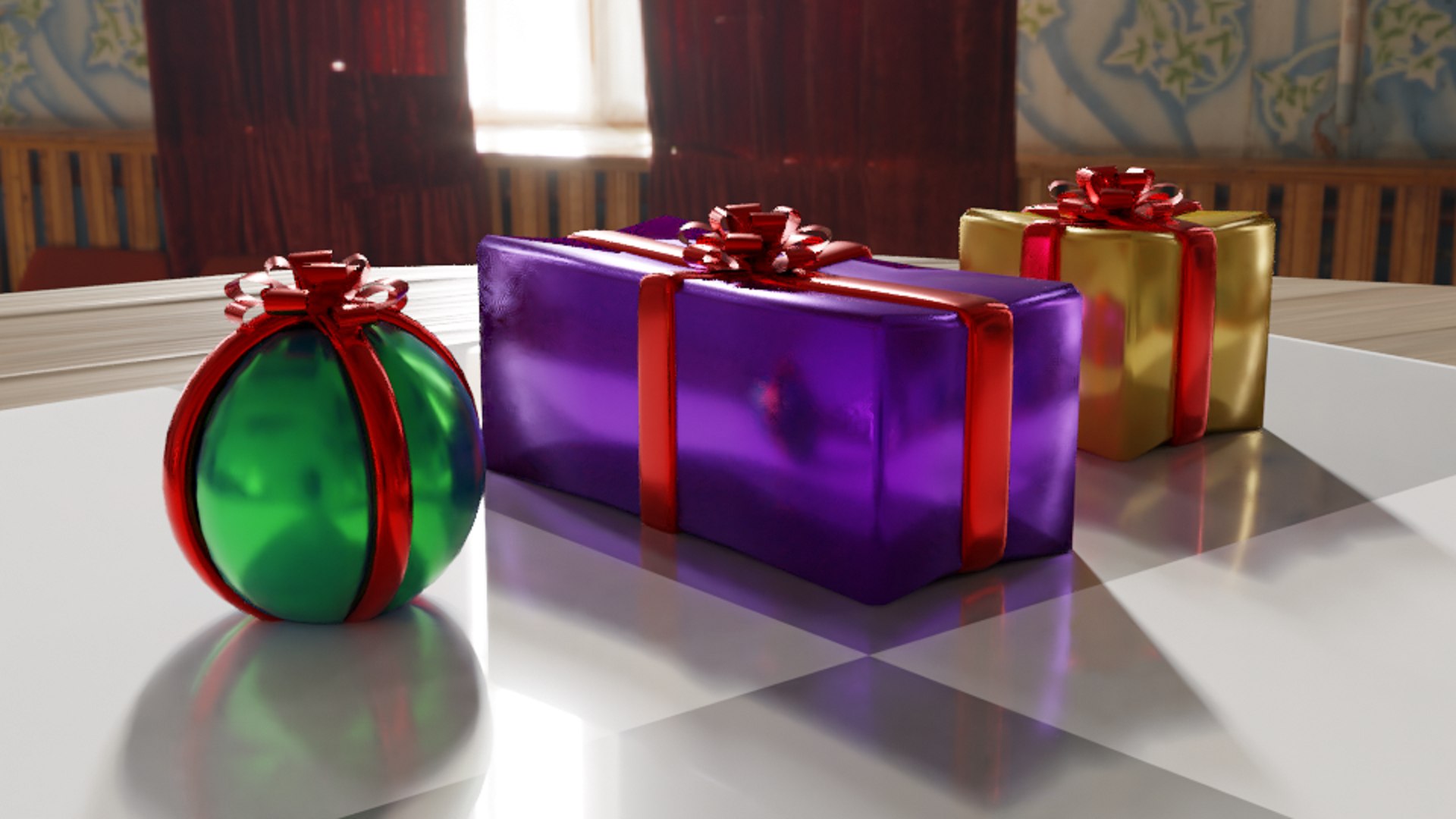 3D GIFT - THREE DIFFERENT DESIGNS VR AR Low-poly 3d Model Model ...