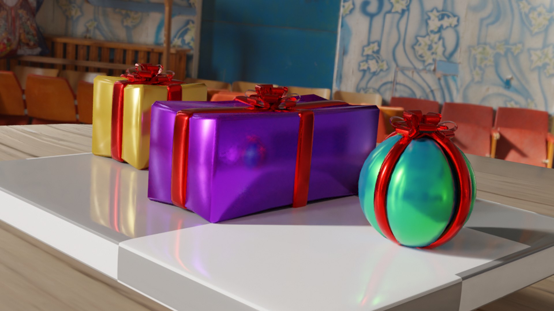 3D GIFT - THREE DIFFERENT DESIGNS VR AR Low-poly 3d Model Model ...