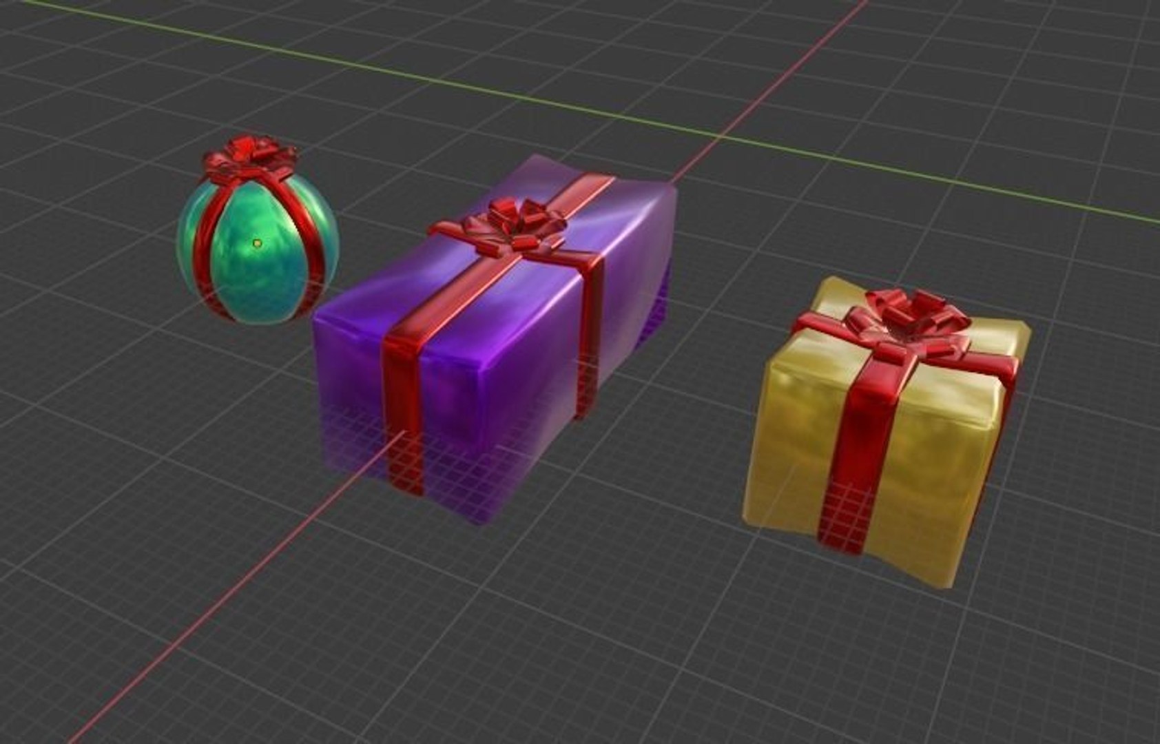 3D GIFT - THREE DIFFERENT DESIGNS VR AR Low-poly 3d Model Model ...