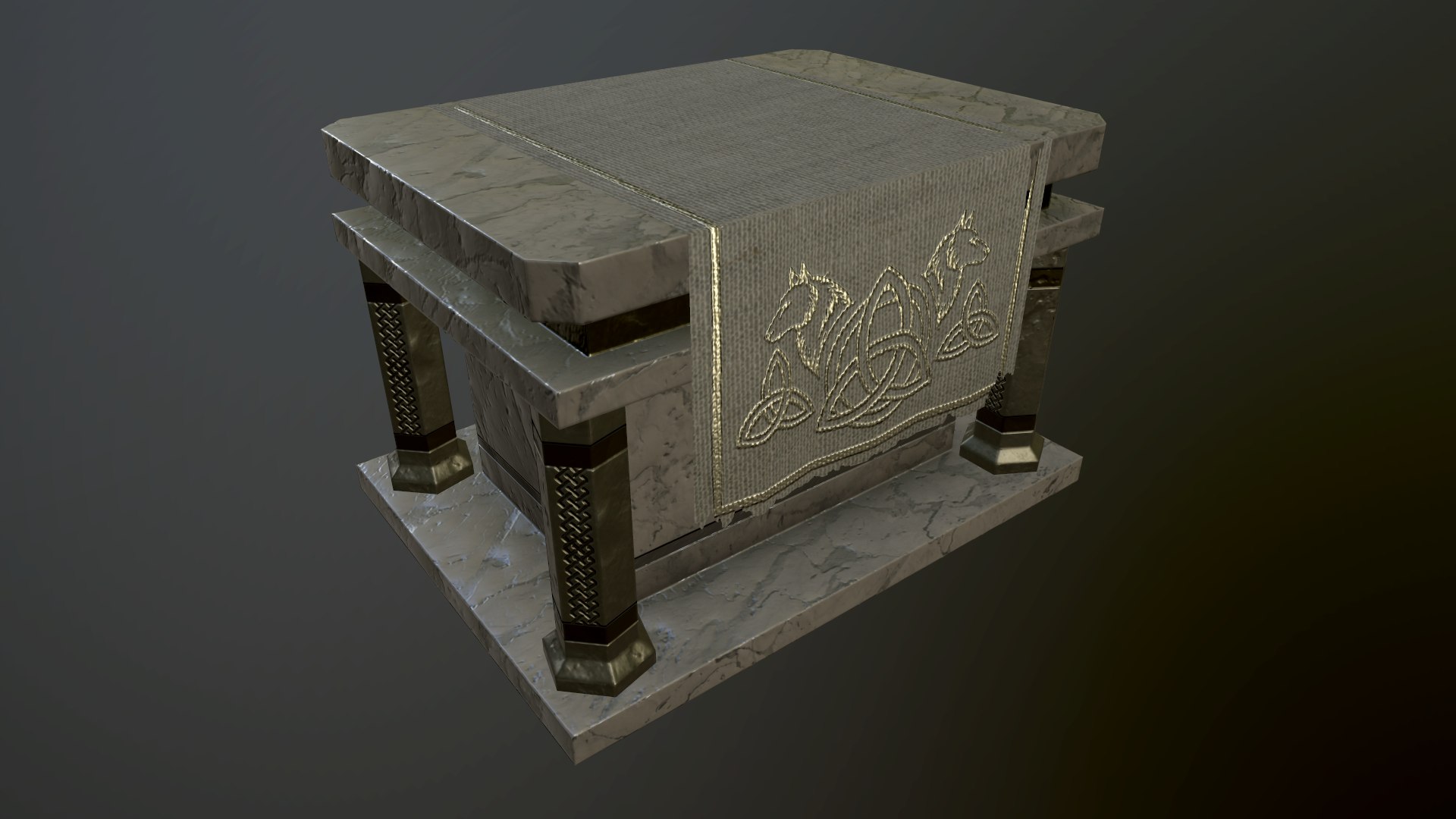 Stone Table Model - TurboSquid 1369186