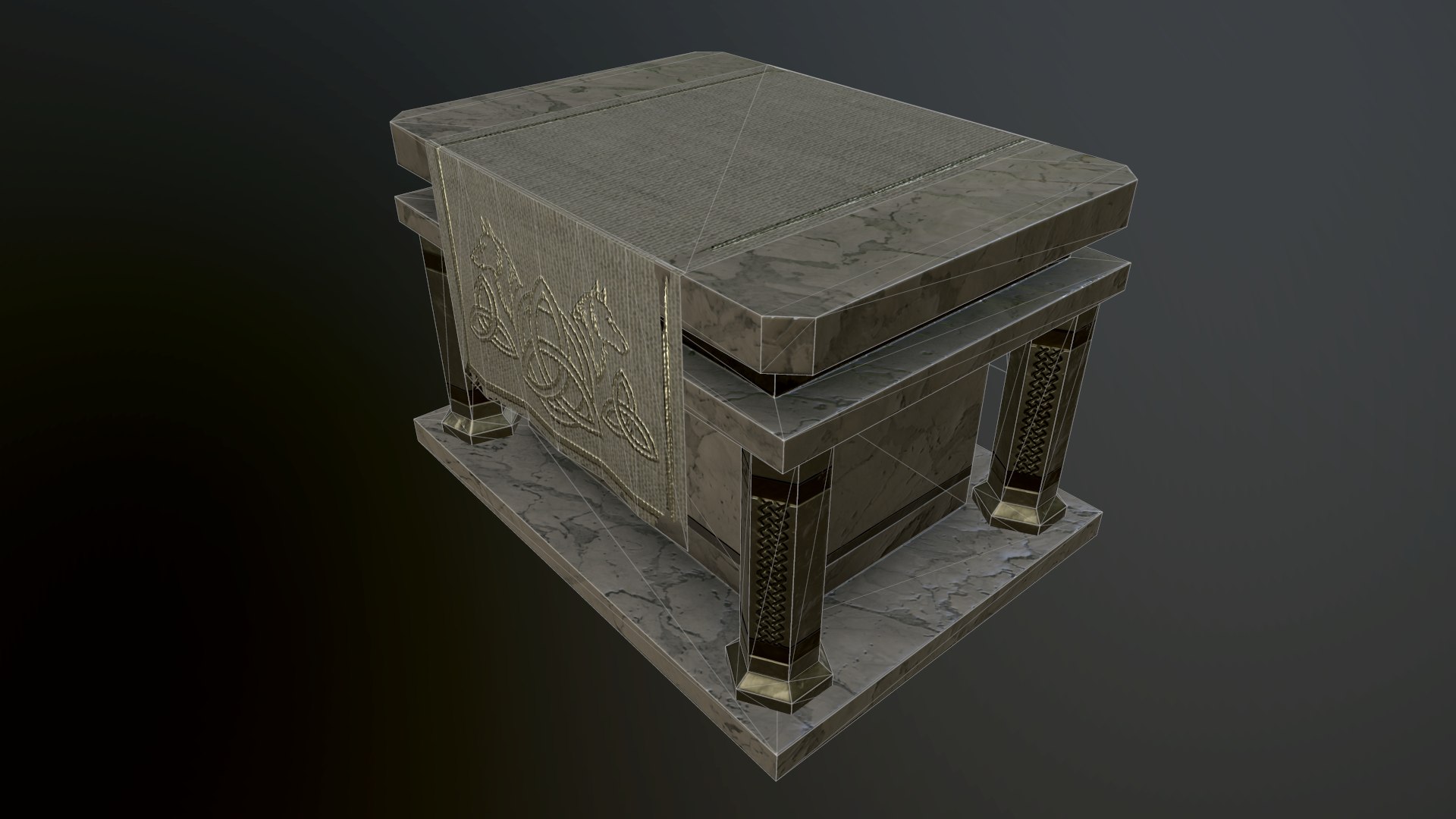 Stone Table Model - TurboSquid 1369186