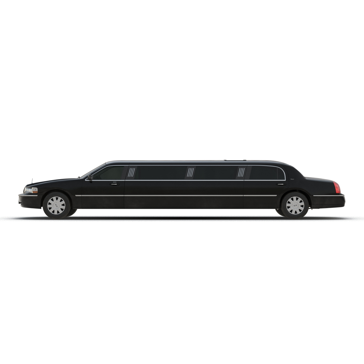 3d stretch car limousine black