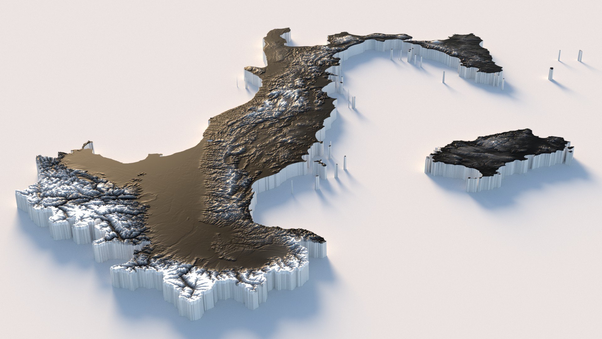 Italy Terrain Map 3D Model - TurboSquid 2336195